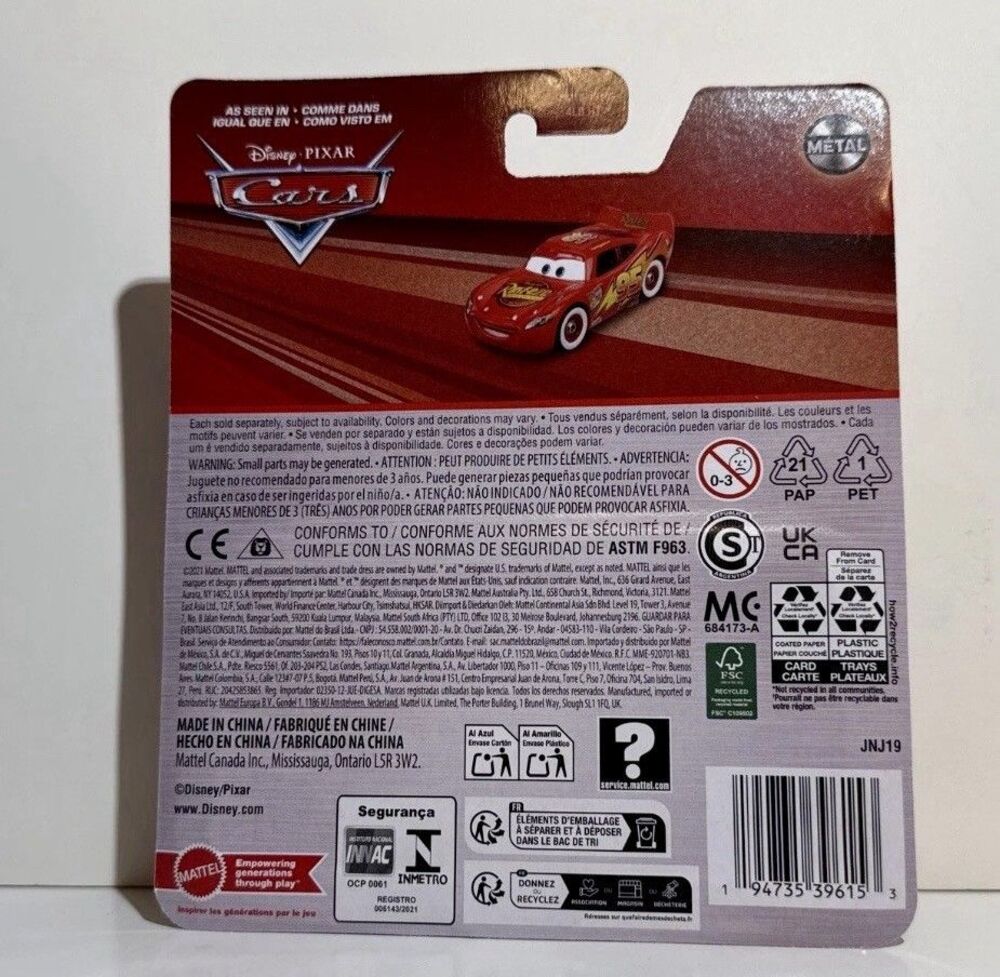 Disney | Toys | Disney Pixar 226 Whitewalls Lightning Mcqueen Exclusive ...
